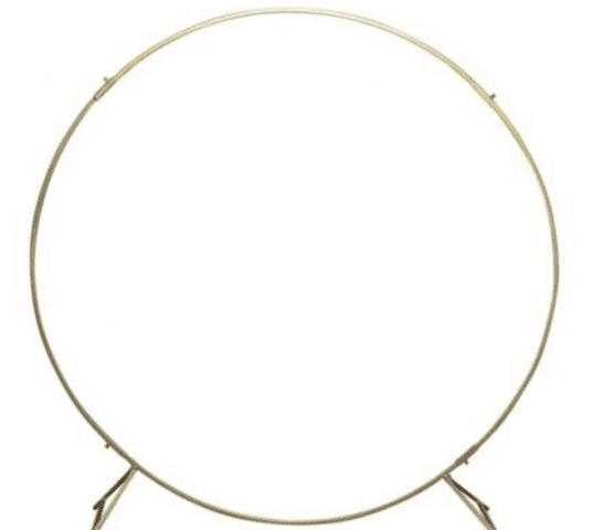 8.5ft Gold Round Backdrop Stand Metal Wedding Arch - Decorento Party ...
